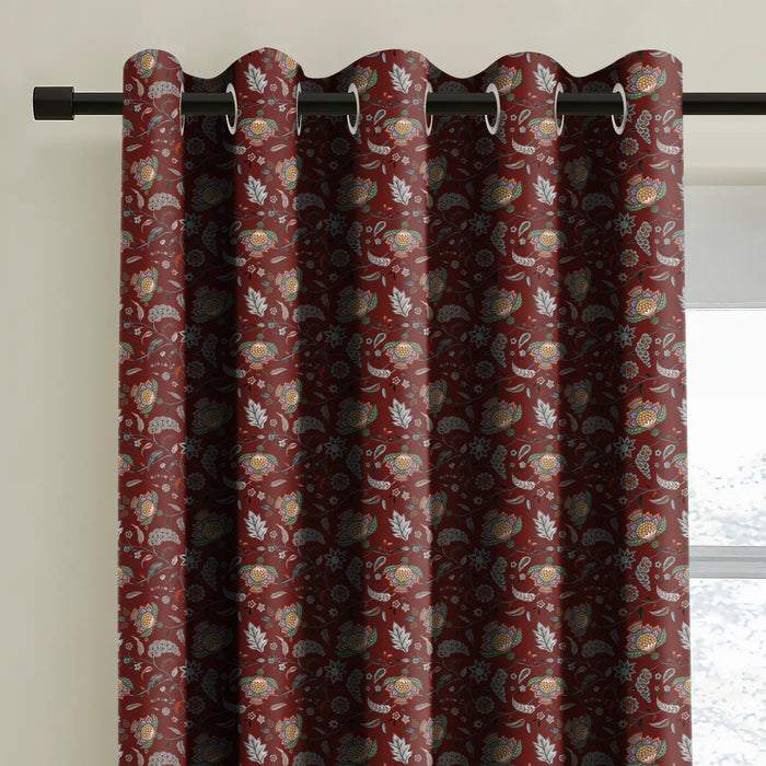 KASBAH MAROON BLACKOUT CURTAINS