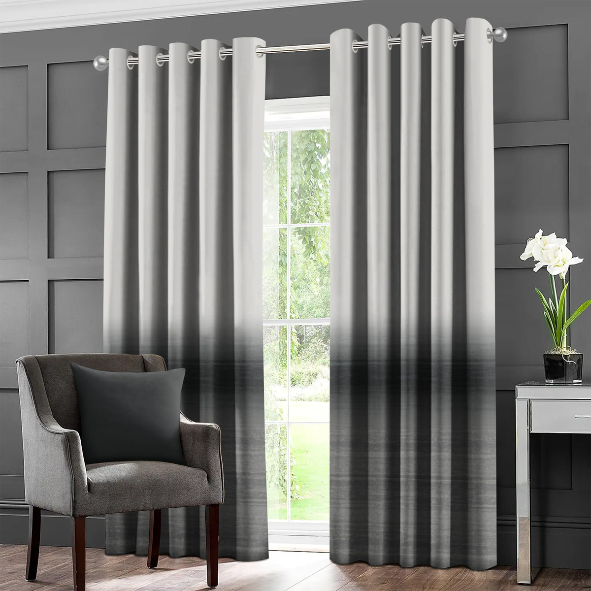 ROMANO GRAY BLACKOUT CURTAIN